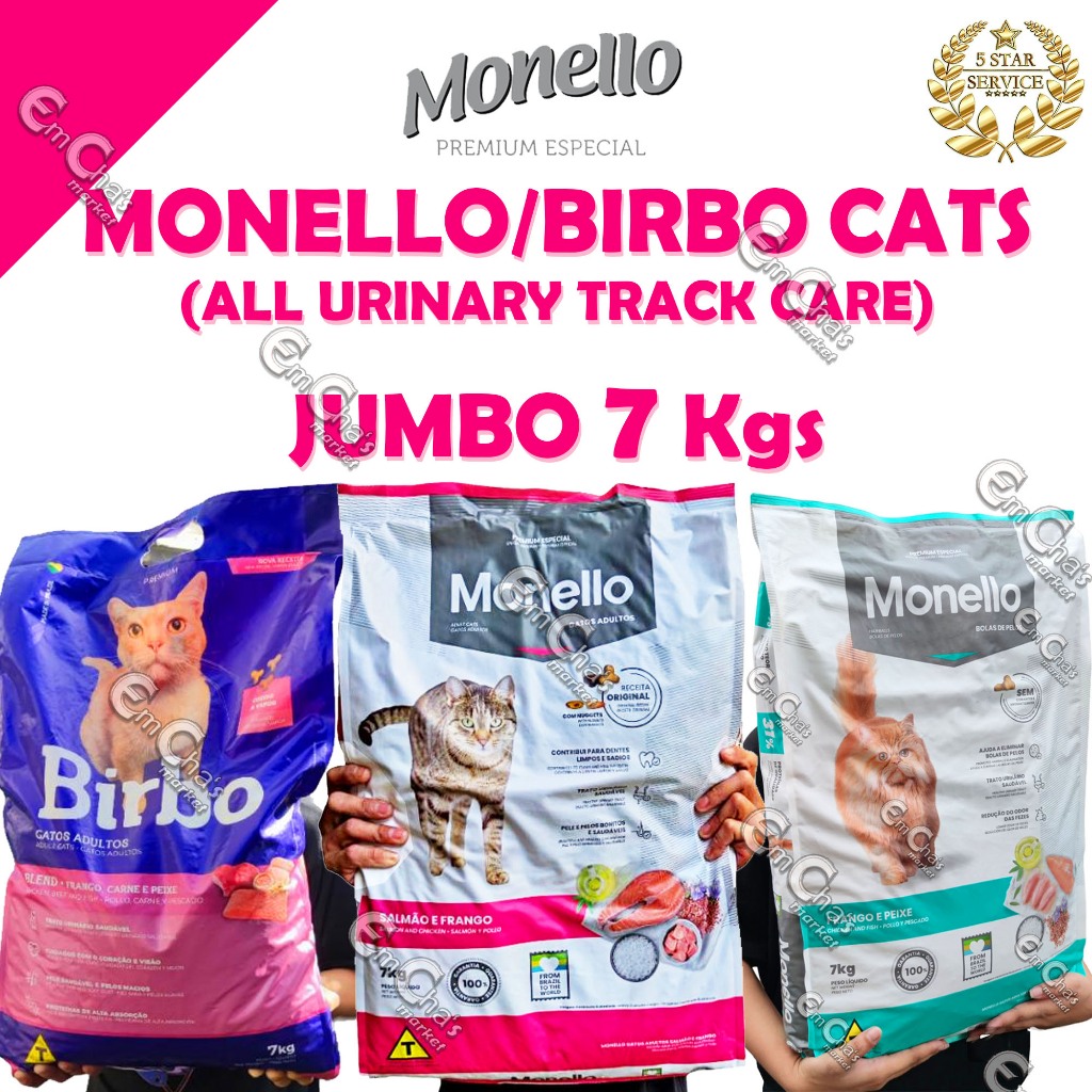 JUMBO 7kgs MONELLO CAT or BIRBO CAT (CHOOSE) PREMIUM CAT FOOD Cat ...