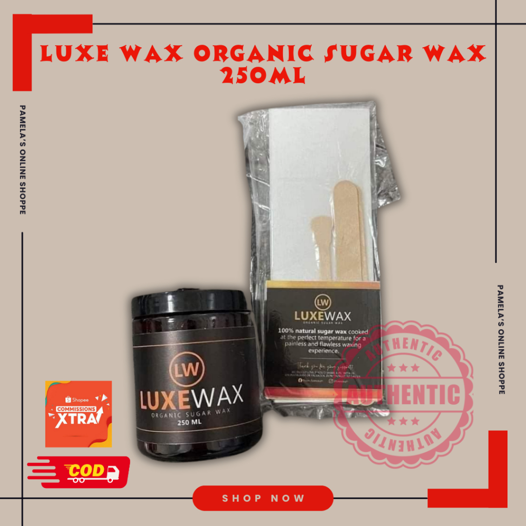 Luxe Wax Organic Sugar Wax 100% Natural Sugar Wax 250ml | Shopee ...