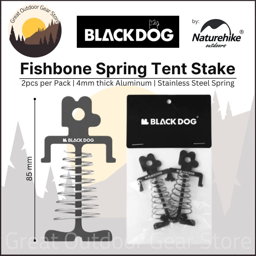 Blackdog by Naturehike FishBone Spring Tent Peg Nail Stake Aluminum ...