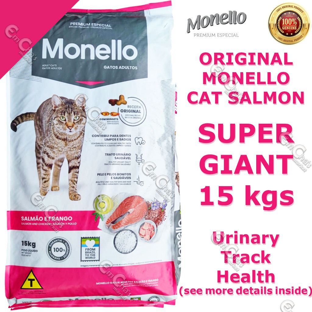 SUPER GIANT 15kgs MONELLO CAT SALMON (URINARY TRACK HEALTH) Premium ...