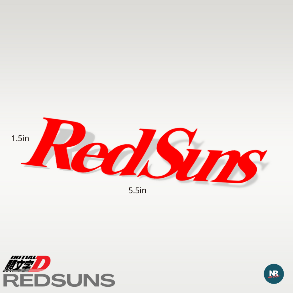 Initial D Akagi Red Suns Vinyl Decal Sticker For Car, Laptop, Tumbler ...