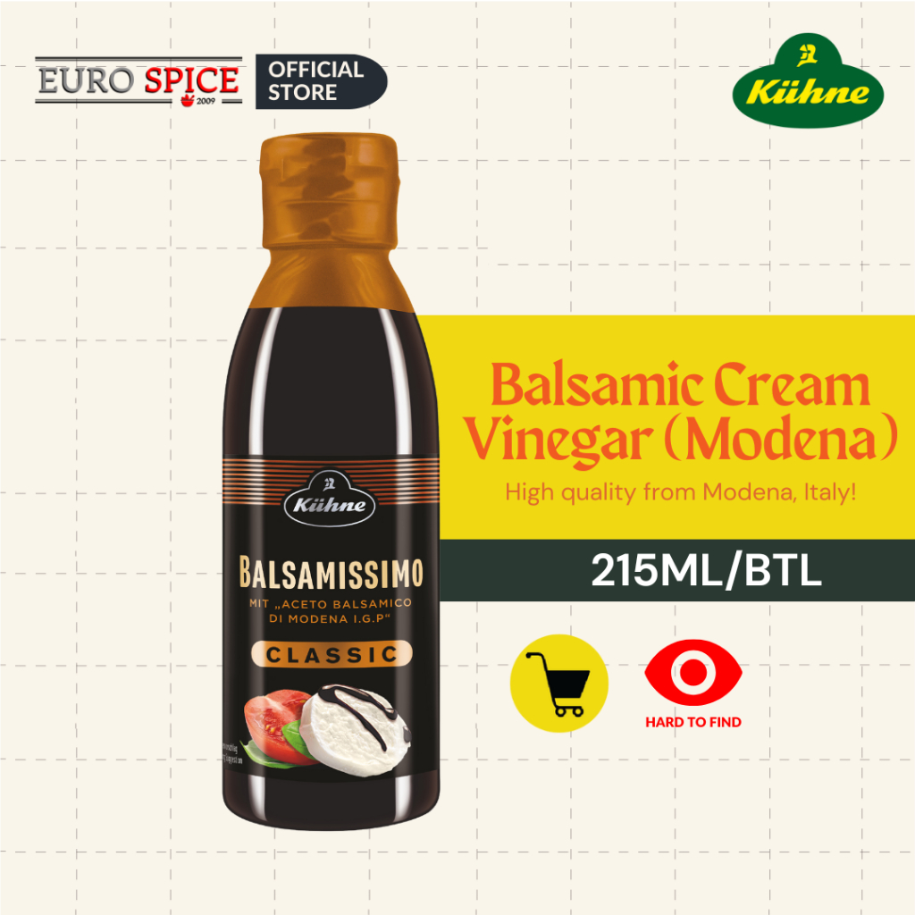 Euro Spice Balsamic Glaze Vinegar of Modena Cream 215ml (Kuhne ...