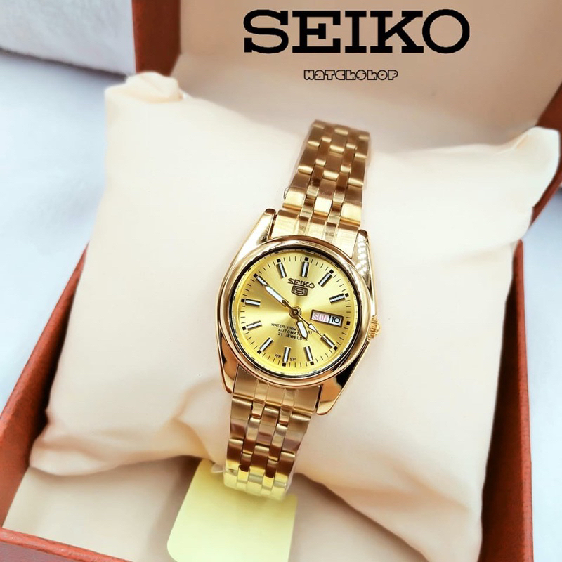 SEIKO Women's watch Automatic Hand Movement High Quality Non-Fade Stainless gold #seiko | Shopee ...