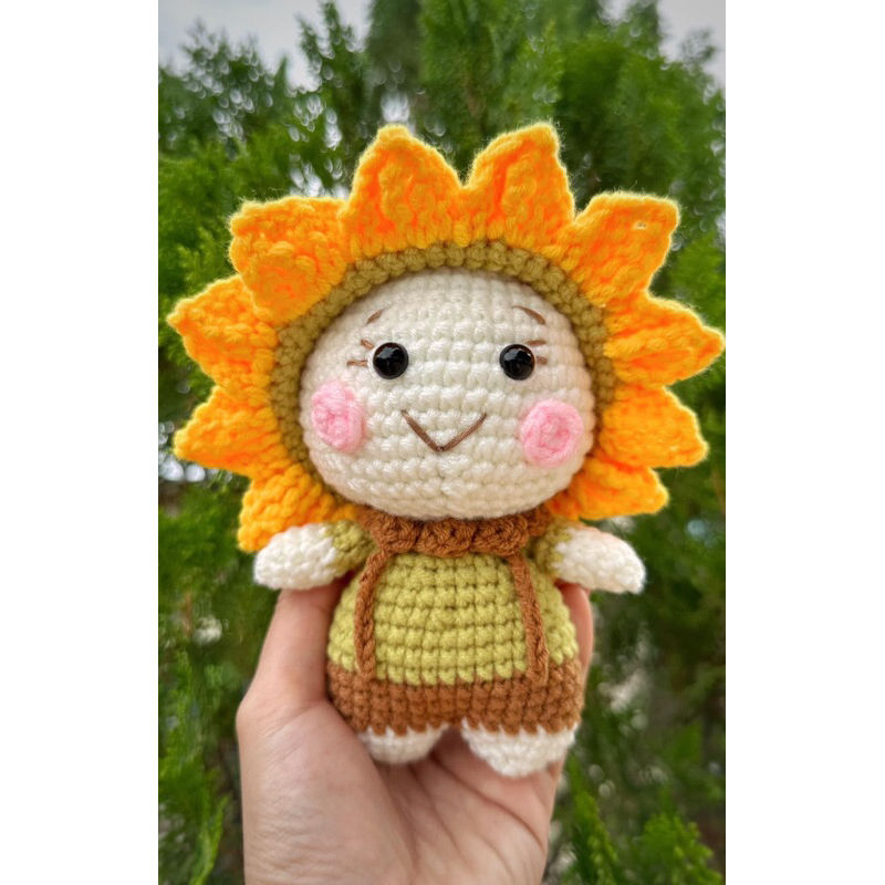 COD Sunflower Doll Crochet Handmade 6inches | Shopee Philippines