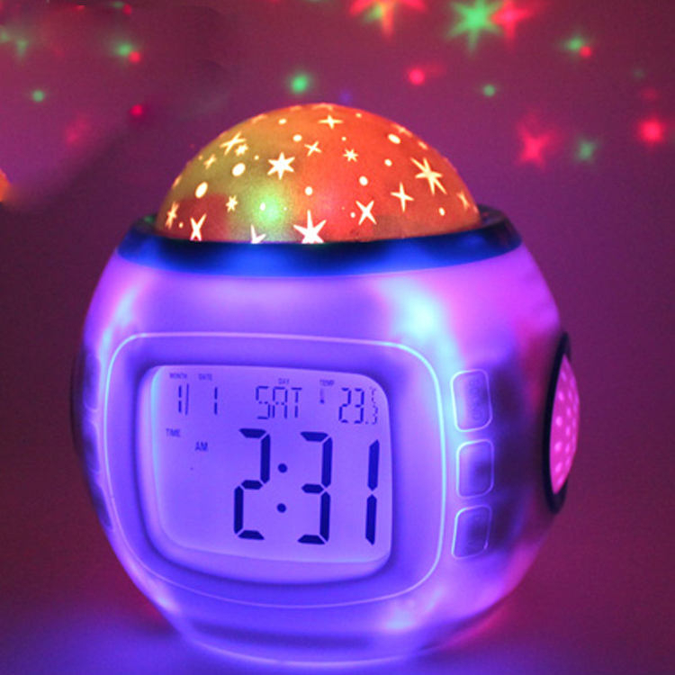 Star Projector led light alarm Clock with starshine Magic Color ...