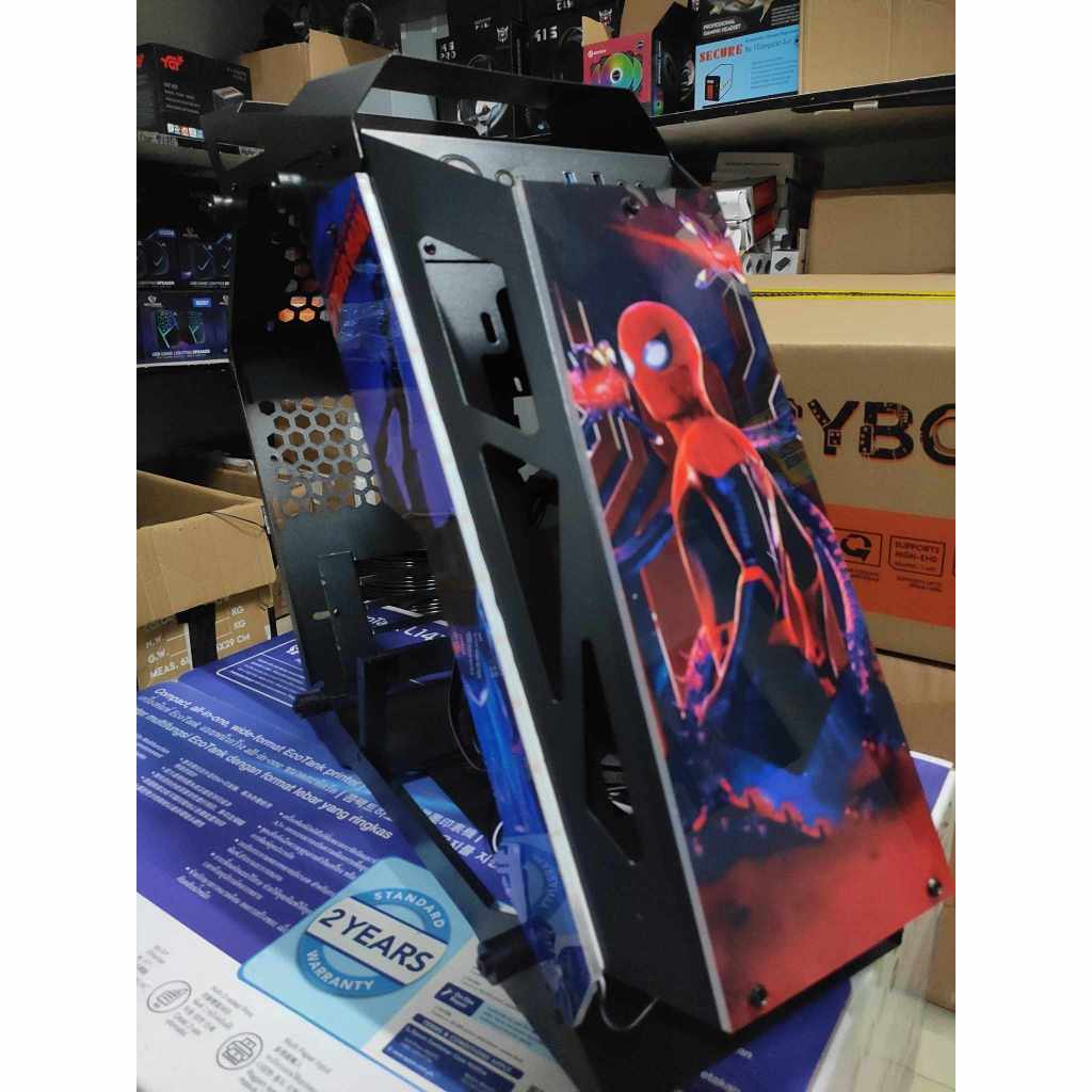 Cyborg Rog Gaming Case w 2pcs Fan Spiderman Bnew Gaming Computer Casing ...