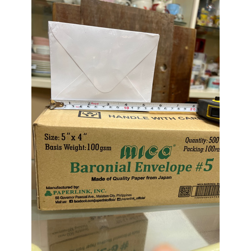 500piece Baronial Envelope White 5 Mica 5x4" for 3R 100gsm Made Japan ...