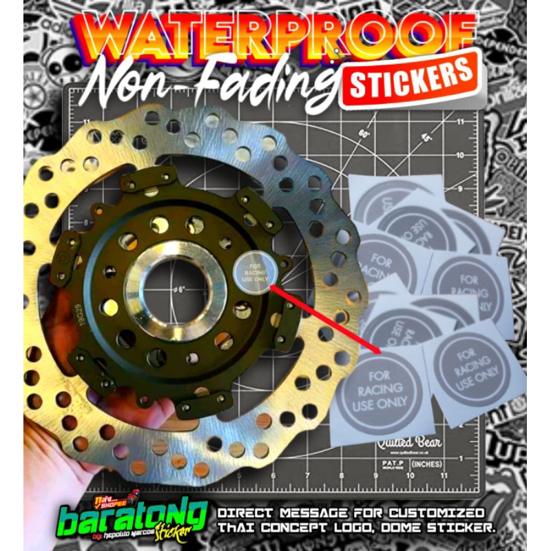 for RACING USE ONLY set 2pcs | DISC STICKER REPLACEMENT | Shopee ...