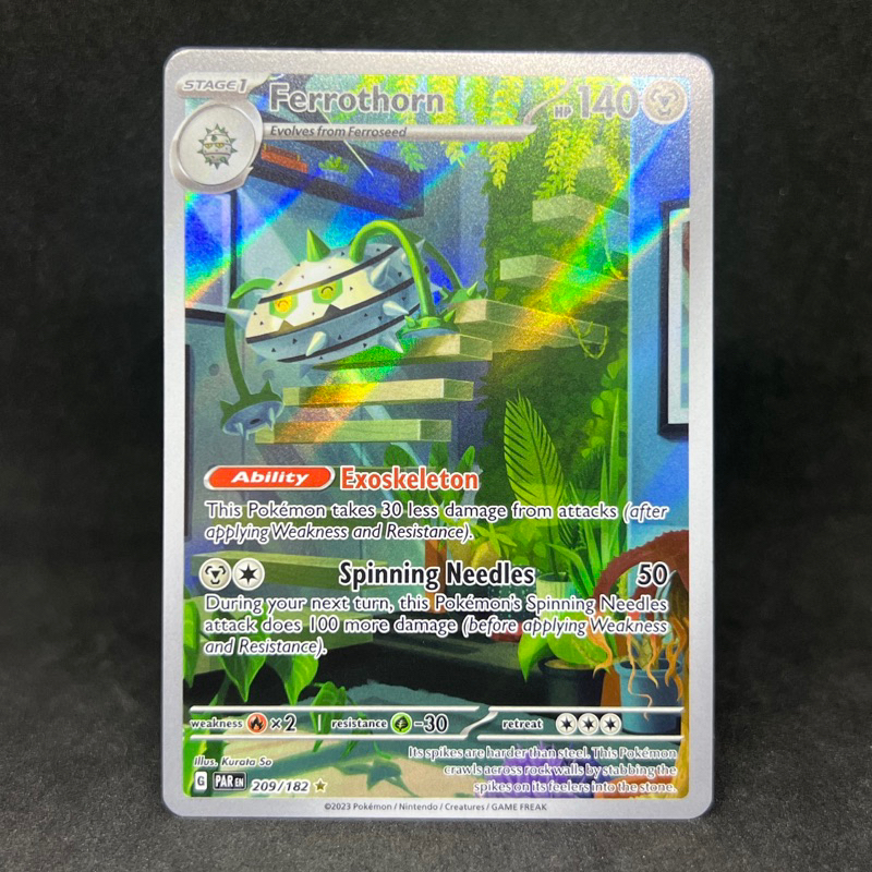 Pokemon TCG Ferrothorn Illustration Rare 209/182 2023 Scarlet & Violet ...