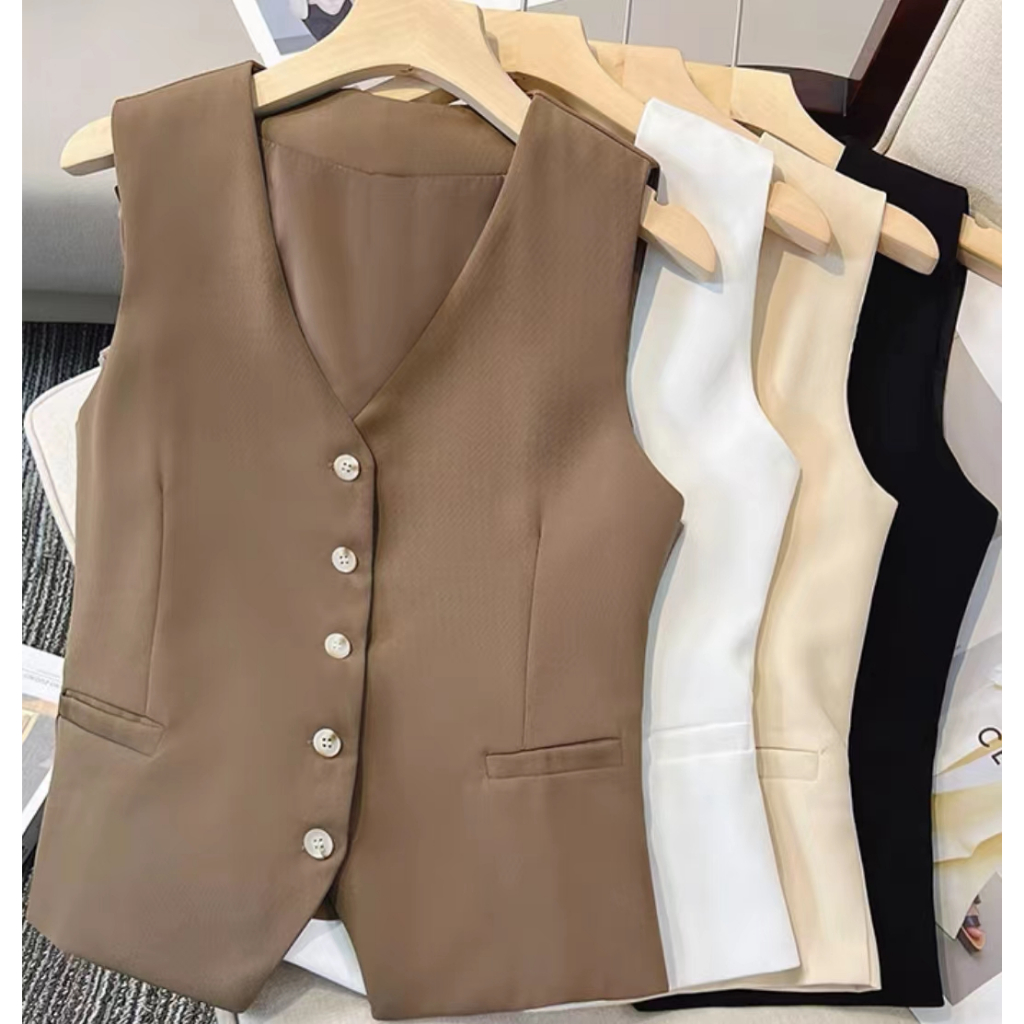 Kinwoo Women's Waistcoat Vest With Adjustable Back Belt Vests | Shopee ...