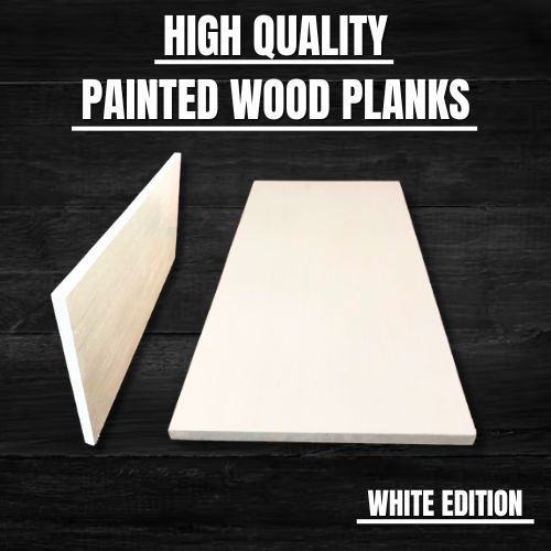 TWH White Edition DIY Wood Planks Coated Hanging Wall Shelf - Ready-to ...