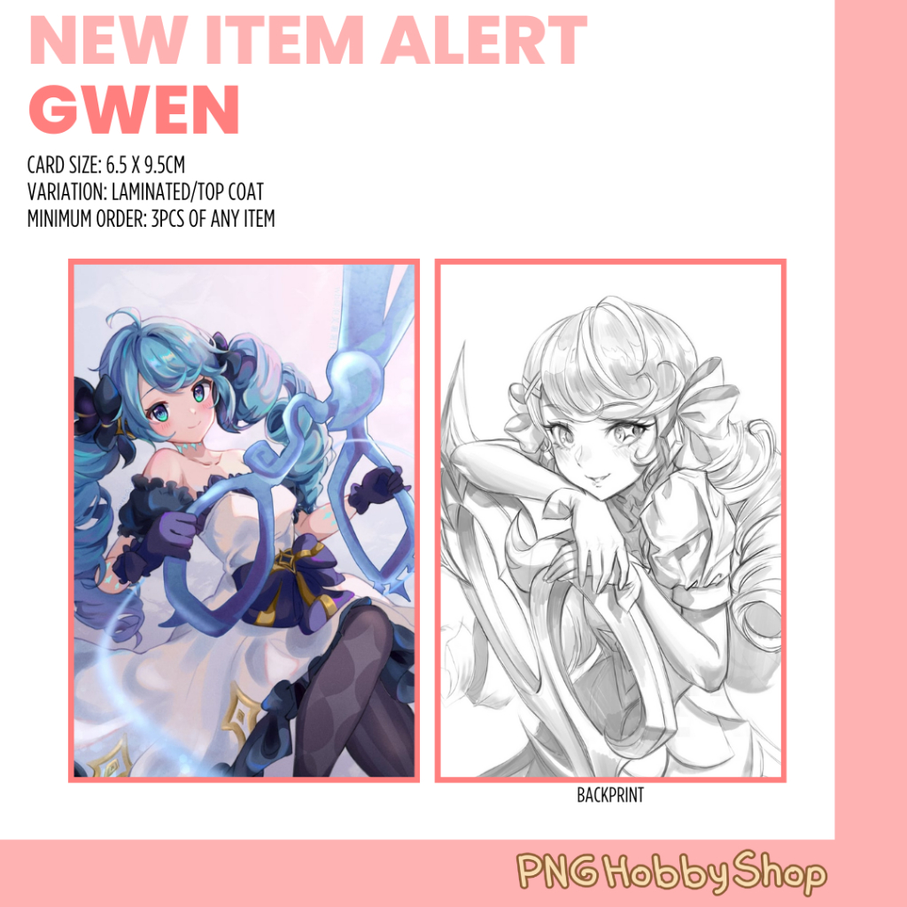 Gwen League of Legends Anime Photocard and Keychain - PNG Hobby Shop ...
