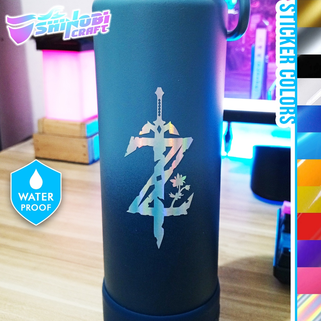 Zelda STICKER for AQUAFLASK (WATERPROOF vinyl decal) flask tumbler link ...