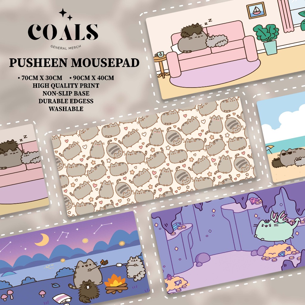 Pusheen Extended Mousepad | Ai Hoshino | Large Gaming Deskmat | Shopee ...