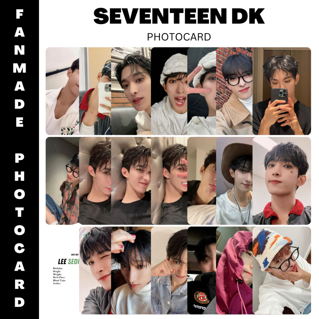 SVT DK Selfie Fanmade Photocard (With Backprint) | Shopee Philippines