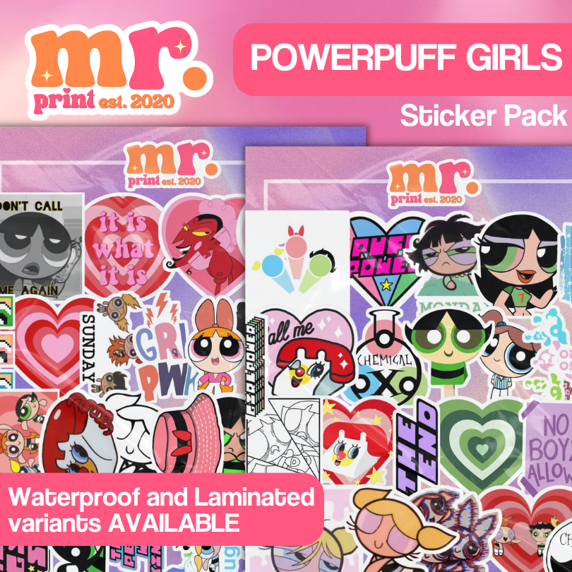 POWERPUFF GIRLS STICKERS | BUBBLUES BUTTERCUP BLOSSOM | WATERPROOF ...