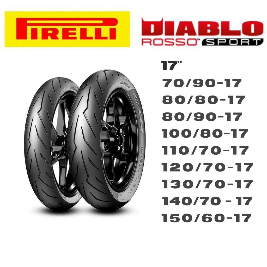PIRELLI Diablo Rosso 17 Sports Tubeless Motorcycle Tire | Shopee Philippines