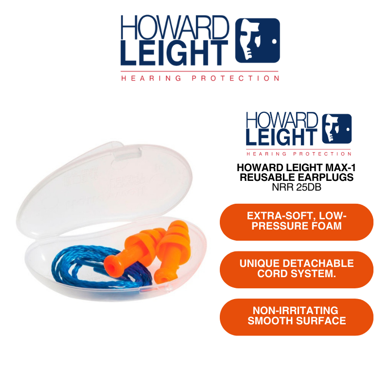 Honeywell Howard Leight Smart-Fit SMF-30 Corded Reusable Earplugs ...