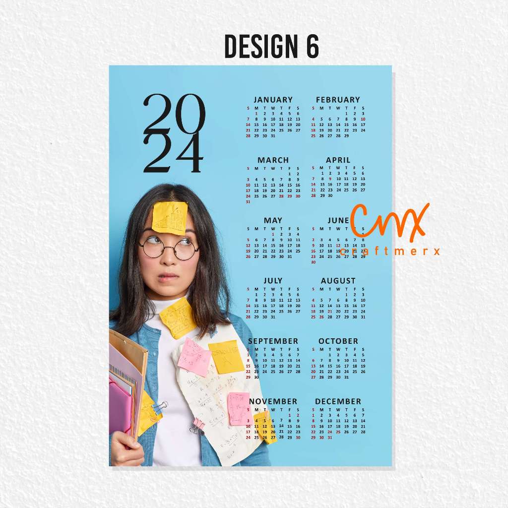 12 x 17 inches 2024 POSTER CALENDAR PERSONALIZED wall calendar | Shopee ...