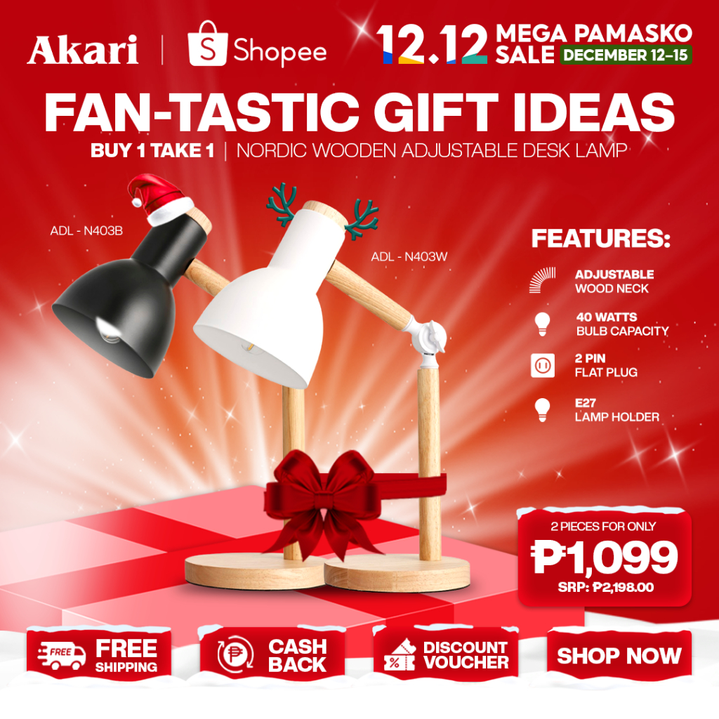 Akari Nordic Wooden Adjustable Desk lamp (ADL-N403) - Buy 1 Take 1 ...