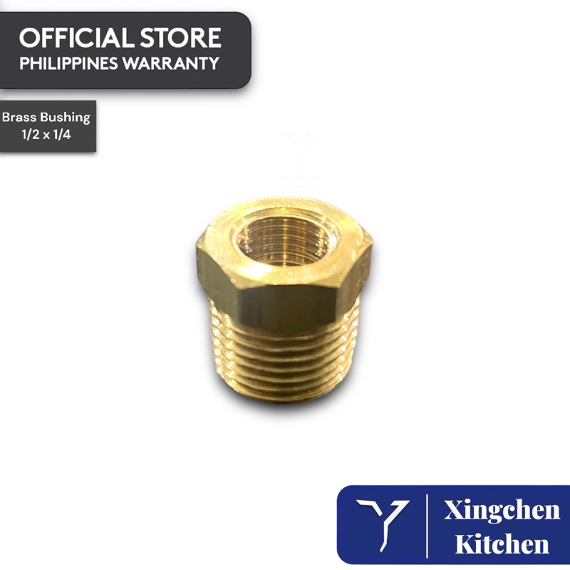 Brass Bushing 1/2 Male Thread by 1/4 Female Thread Reducer Connection ...