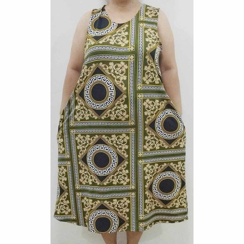 3XL Plus Size Maxi Dress/ Sleeveless Duster for Women/Pambahay ...