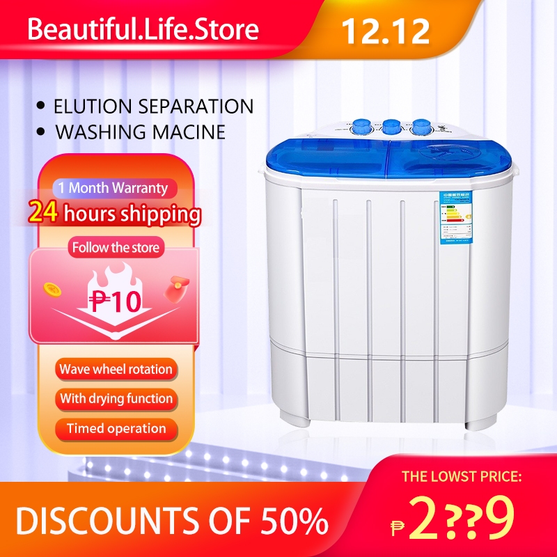 Double Drum Washing Machine Small Household Washing Machine Portable ...