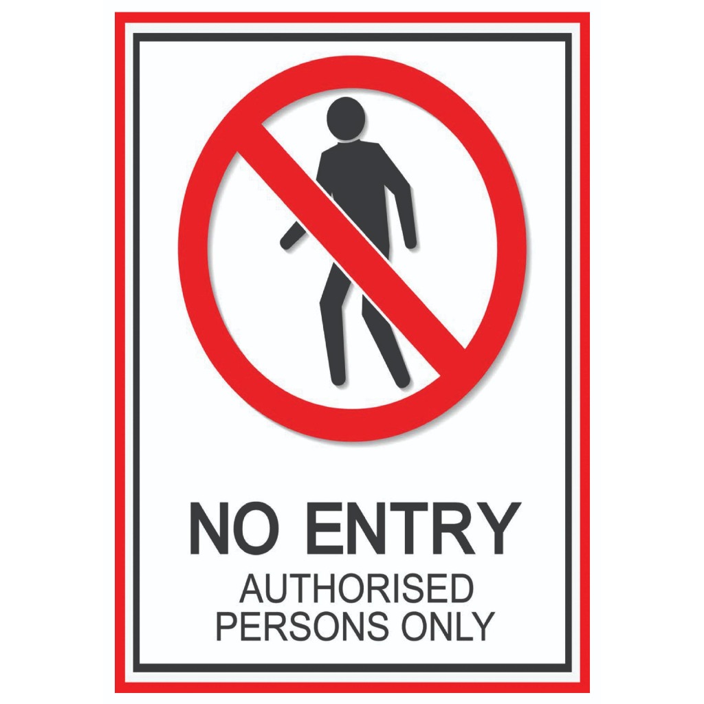 NO ENTRY laminated signage 250microns A4 size | Shopee Philippines