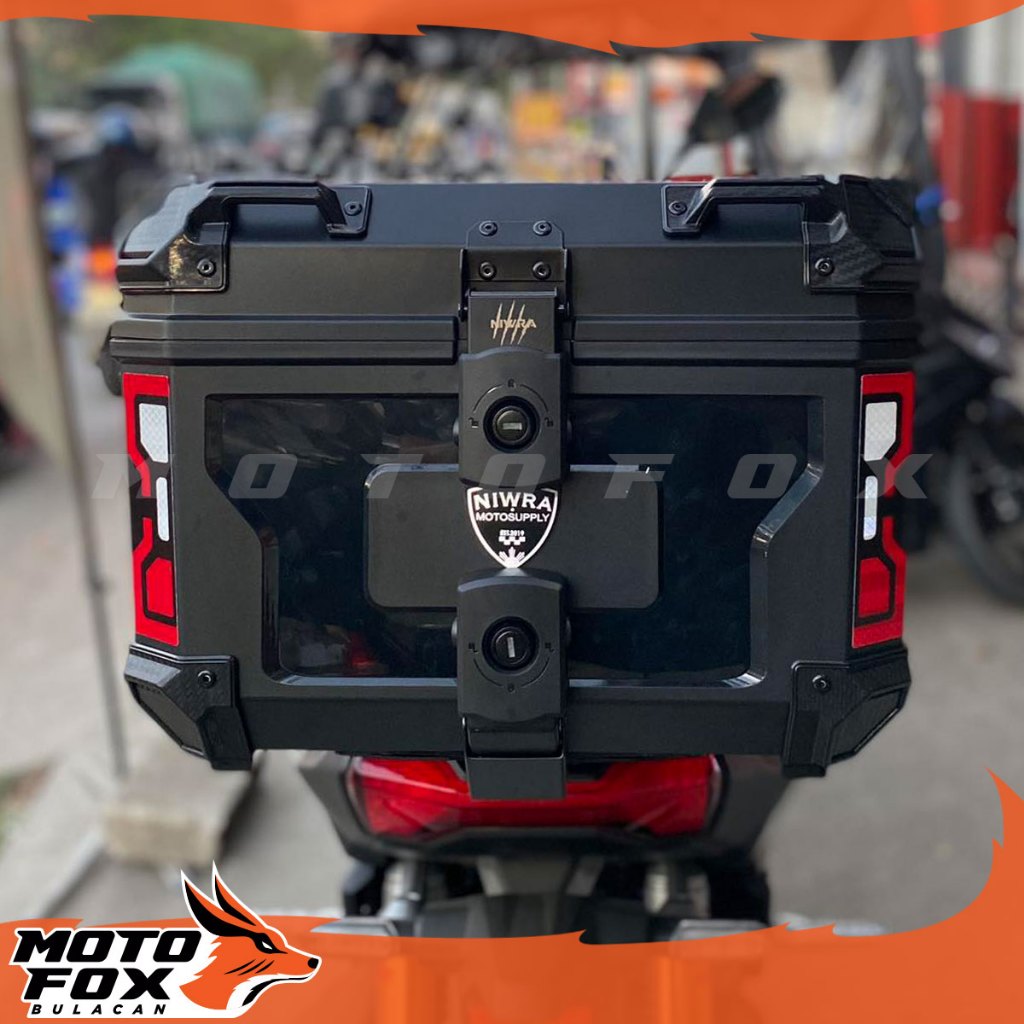 NIWRA Hard Plastic Top Box 45L w/ Back Rest | Shopee Philippines