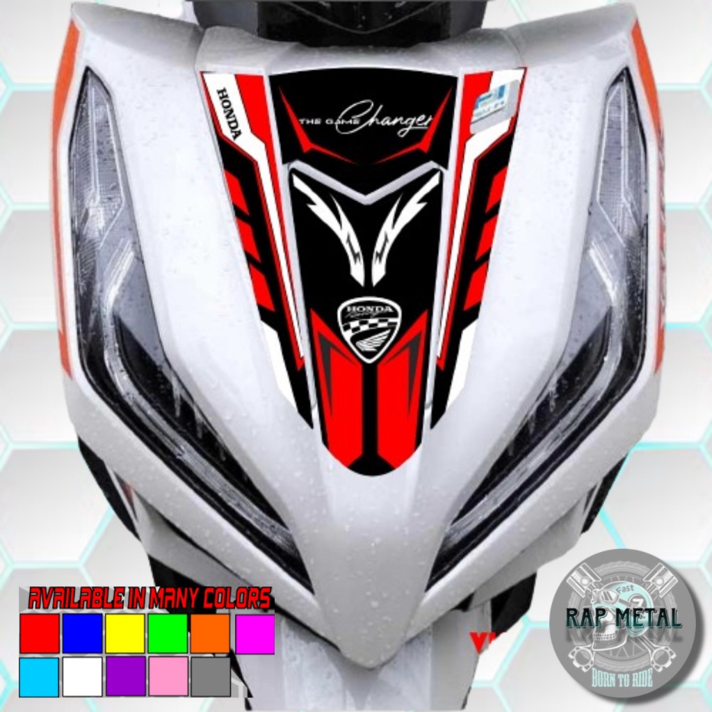 honda click v3 front panel sticker printed laminated | Shopee Philippines