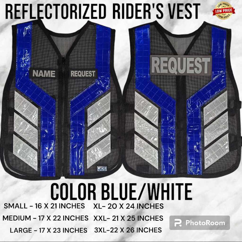 reflectorized vest for riders with name tag | Shopee Philippines