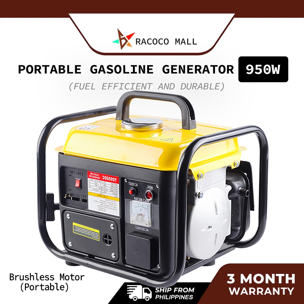 Portable Gasoline Generator Set 950W Household Outdoor Small Generator ...