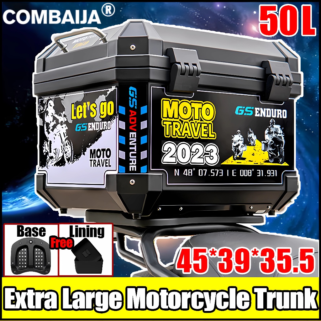 Motorcycle Box Motor Top Box 50L Universal Givi Box Motorcycle ...
