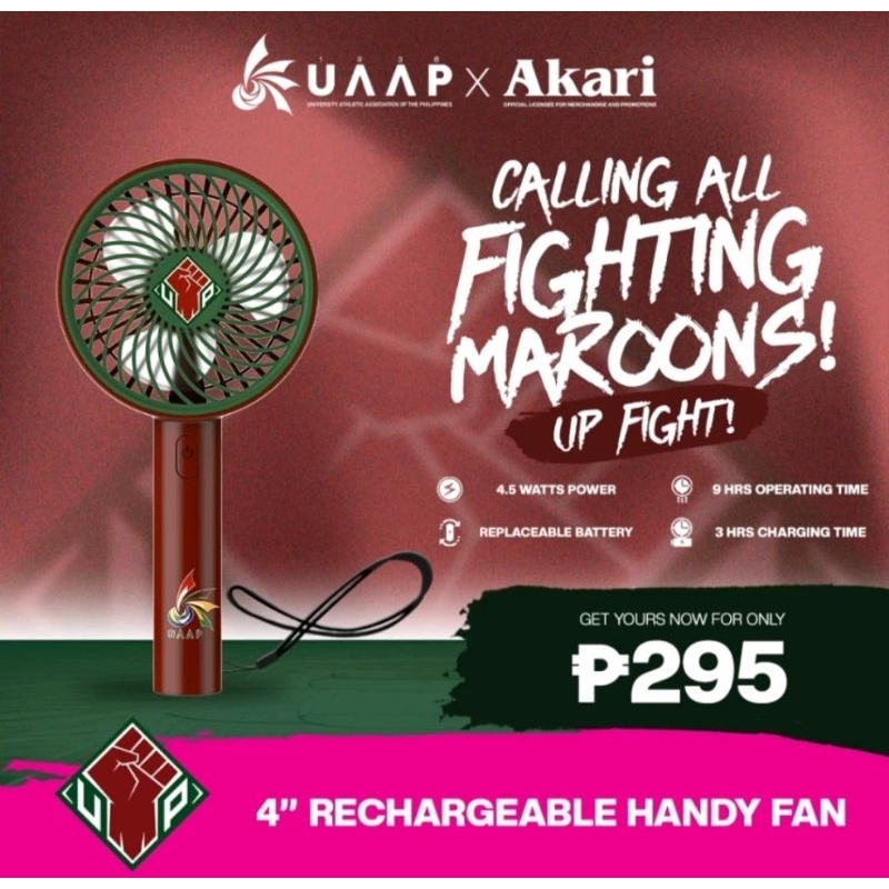 UP Maroons Rechargeable Handyfan 2-3days delivery | Shopee Philippines