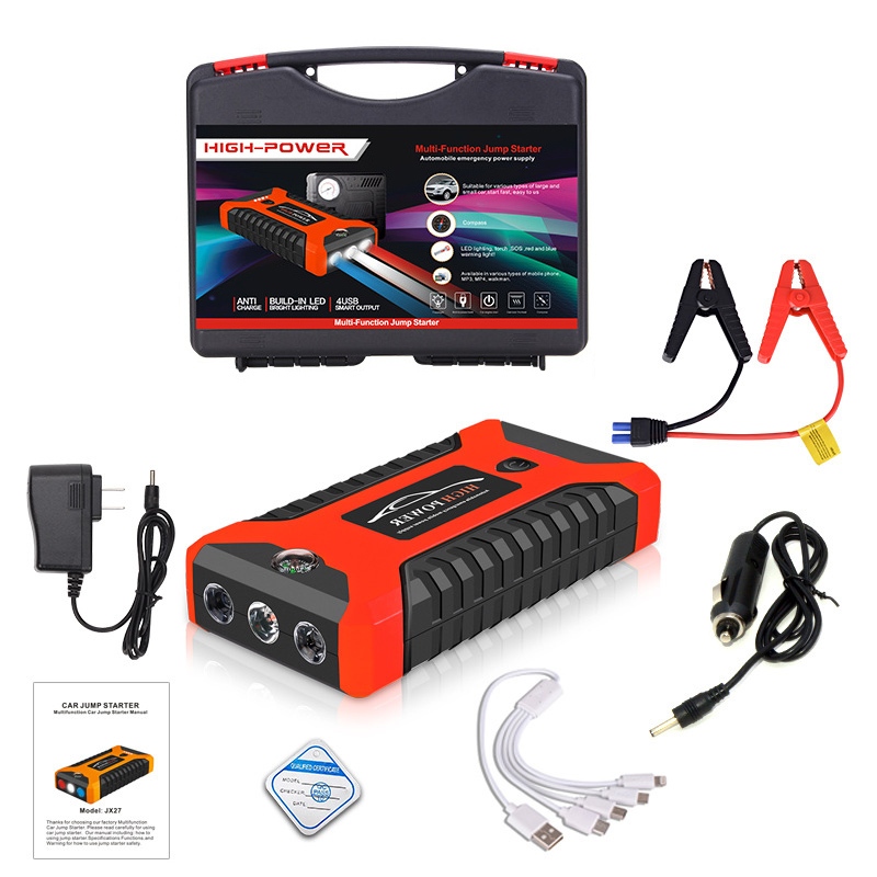 Car Jump Starter 99800mAh 12V Rechargeable Multi-function Emergency ...