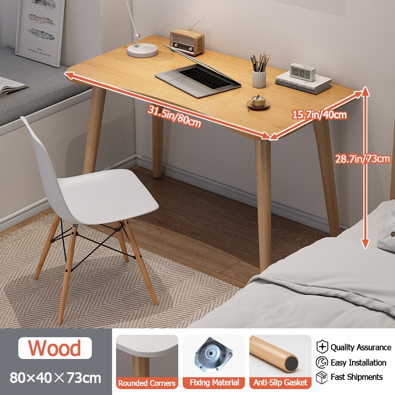 Study Desk Home Bedroom Office Table 80CM Simple Writing Desktop Laptop ...