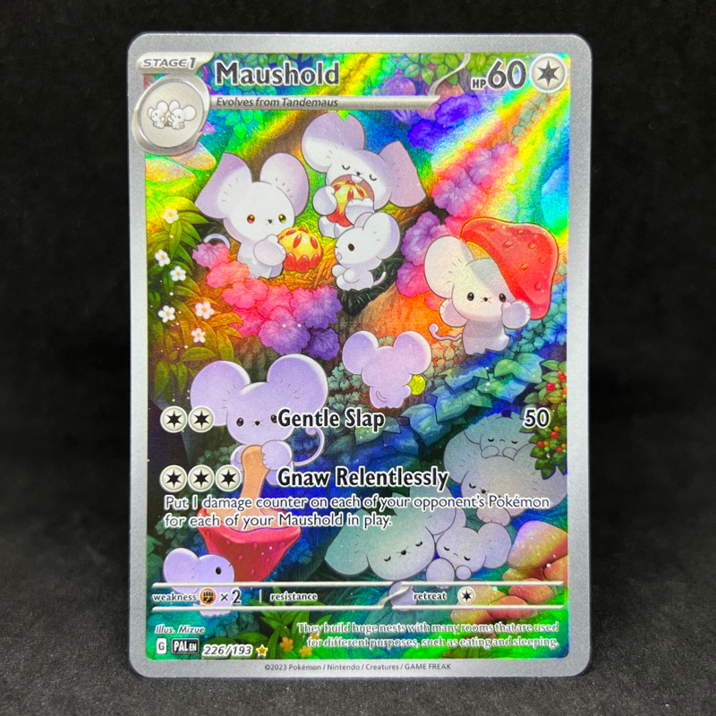Pokemon TCG Maushold Illustration Rare 226/193 2023 Scarlet & Violet ...