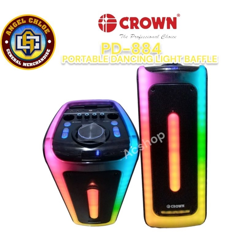 Crown PD 884 Portable Dancing Light Baffle 300w max power | Shopee ...