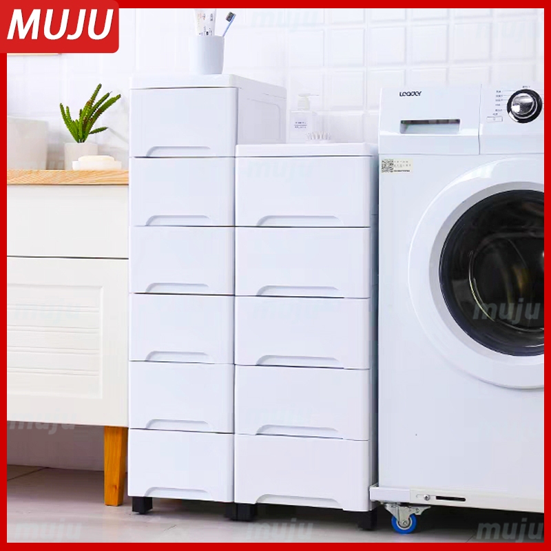 3-7 Layers Gap Kitchen Storage Organizer Slim Drawer Cabinet Movable ...