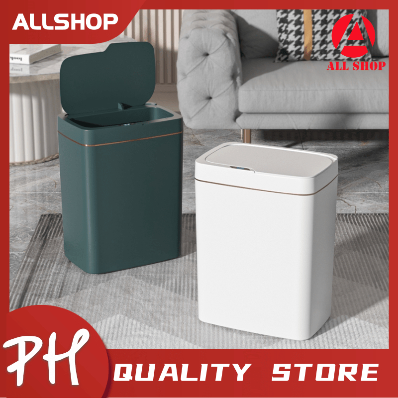 ALLSHOP Smart Trash Can Touchless Garbage Bin Automatic Trash Bin for ...