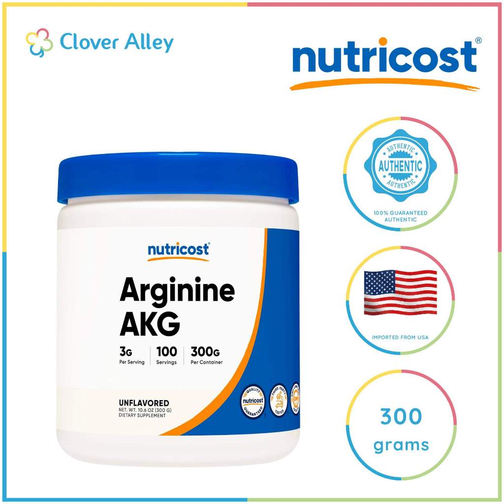 Nutricost Arginine AKG Powder 300 Grams (AAKG) (08/2025 Expiry ...