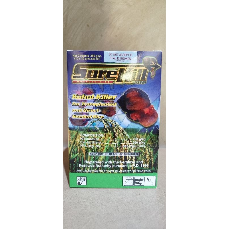 SureKill 70WP Molluscicide 1box (10 sachet) | Shopee Philippines