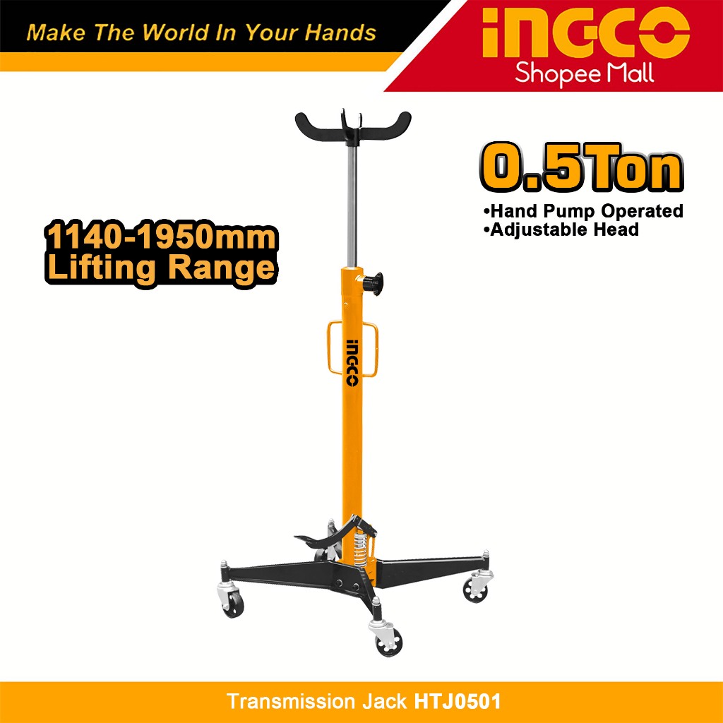 Ingco 0.5 TON Transmission Jack Telescopic Type Hand Pump Operated High ...