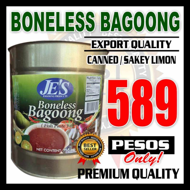 JE'S Boneless Bagoong Isda Pangasinan Special ( 1 Limon / Canned ) | Shopee Philippines