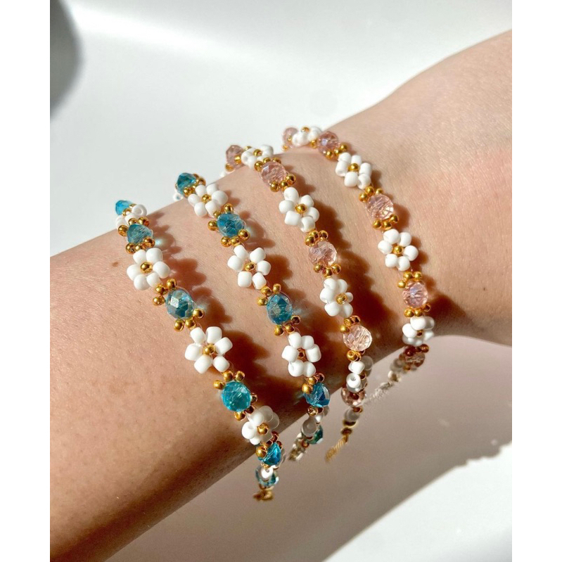 BeDazzled Bracelets (Flowery Beaded Bracelets) | Shopee Philippines