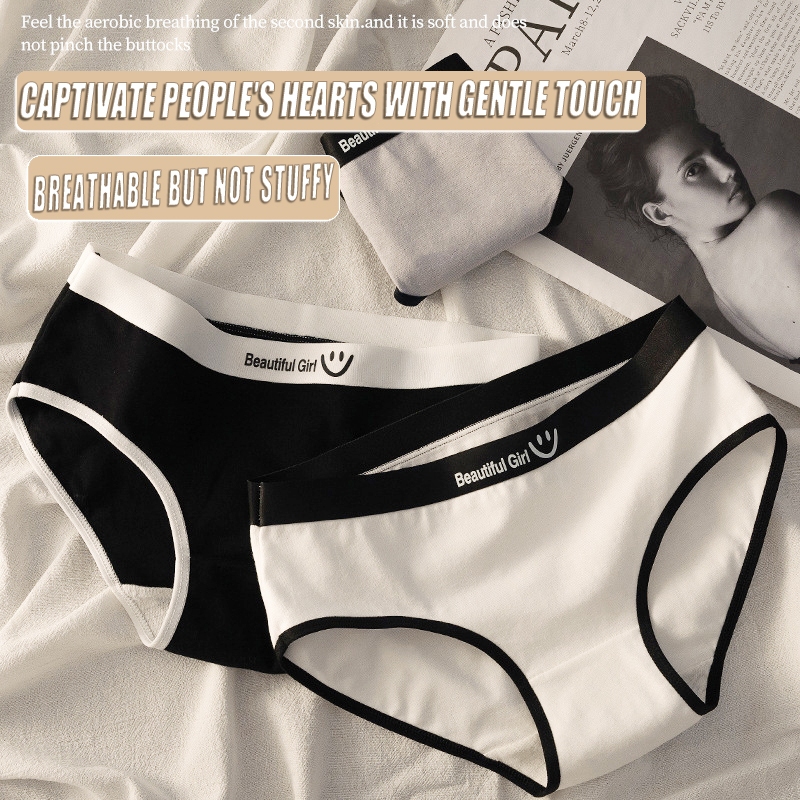 Women Pure cotton Panties Good Quality Adult Black White Grey Pure ...
