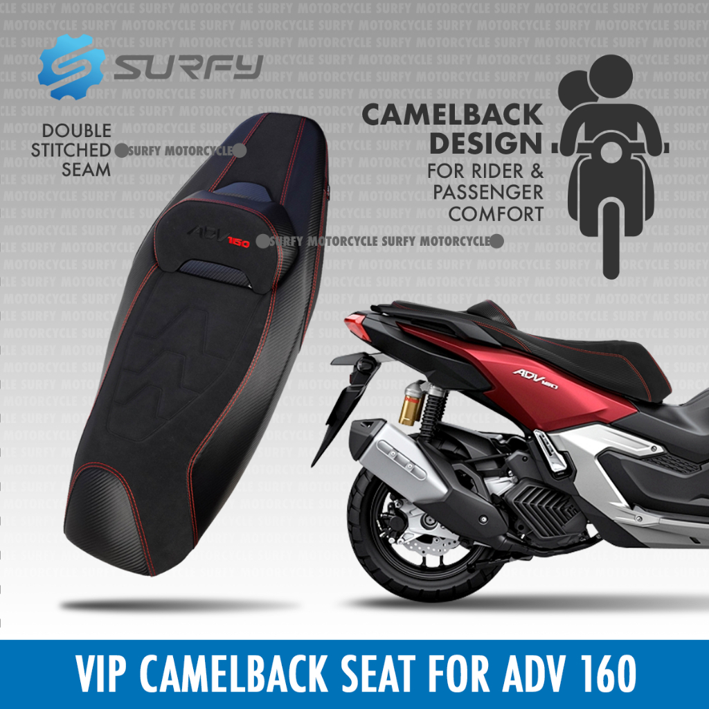 KNO ADV 160 VIP Camel Back Seat Suede And Leather Embroid Logoa And ...