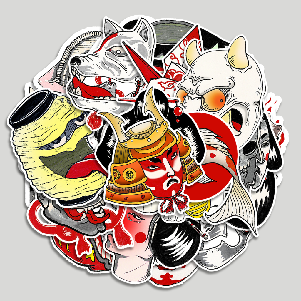 Japanese Yokai Sticker Packs | NMBSXARTIST | Shopee Philippines