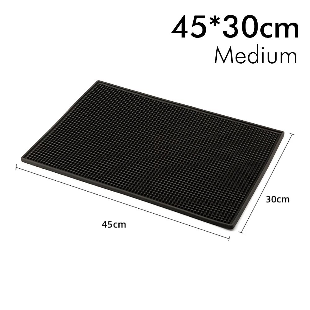 Drink Rail Pad Anti Slip Rubber Mat Bar Counter Table Placemat Cocktail ...