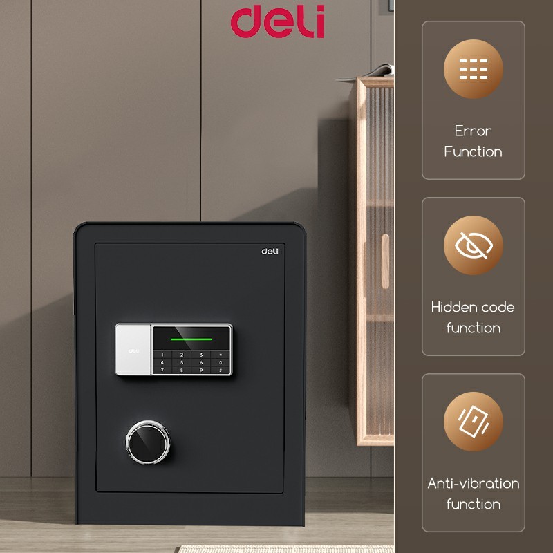 Deli Electronic Password Safe Deposit Box Digital Lock Latch Alarm ...